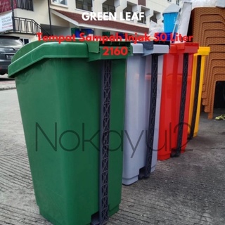 Jual Green Leaf 2160 - Tempat Sampah Bio Dustbin Earth 50 Liter Injak 2160 | Shopee Indonesia