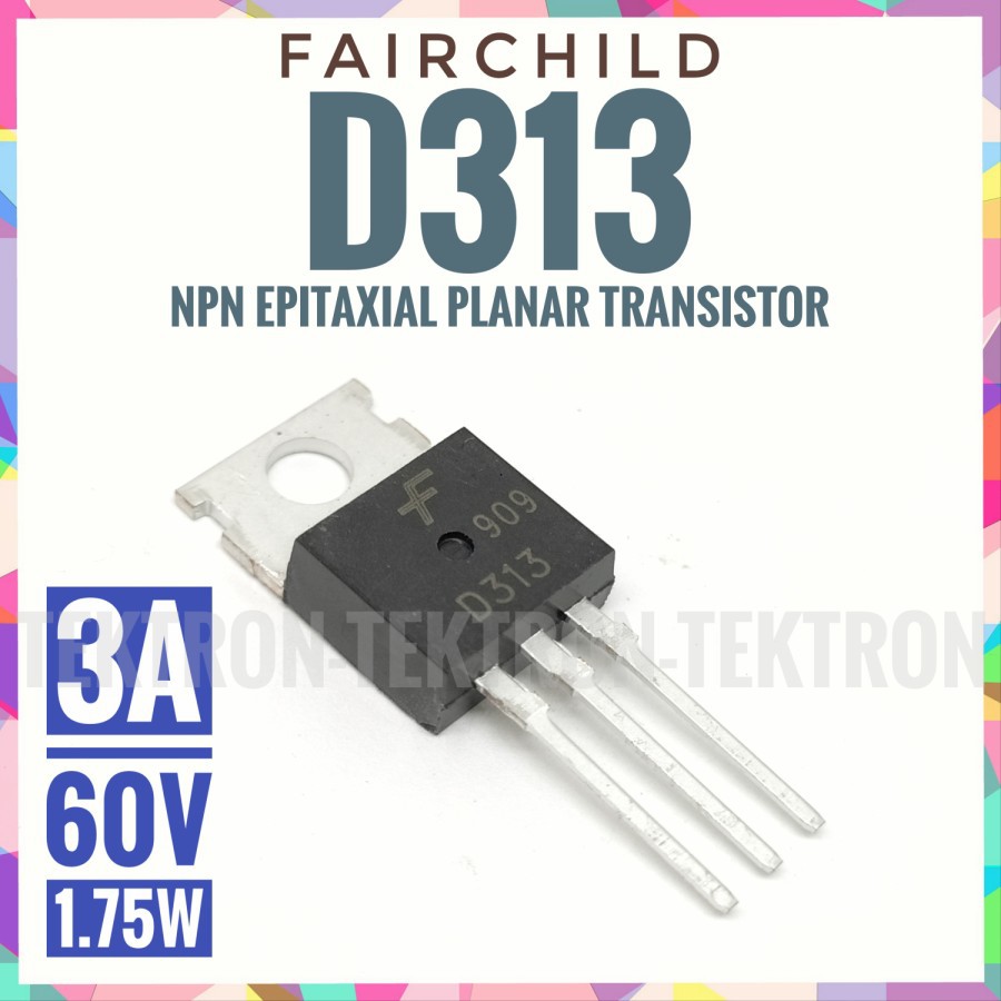 Jual Fairchild D313 NPN Transistor 3A 60V 2SD313 313 Tr | Shopee Indonesia