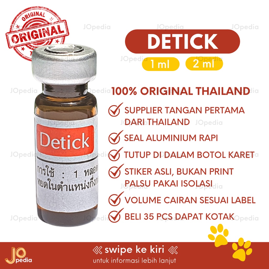 Jual DETICK 1ml 2ml Obat Kutu Tetes Anjing Kucing Hewan 0-10kg dan 10 ...