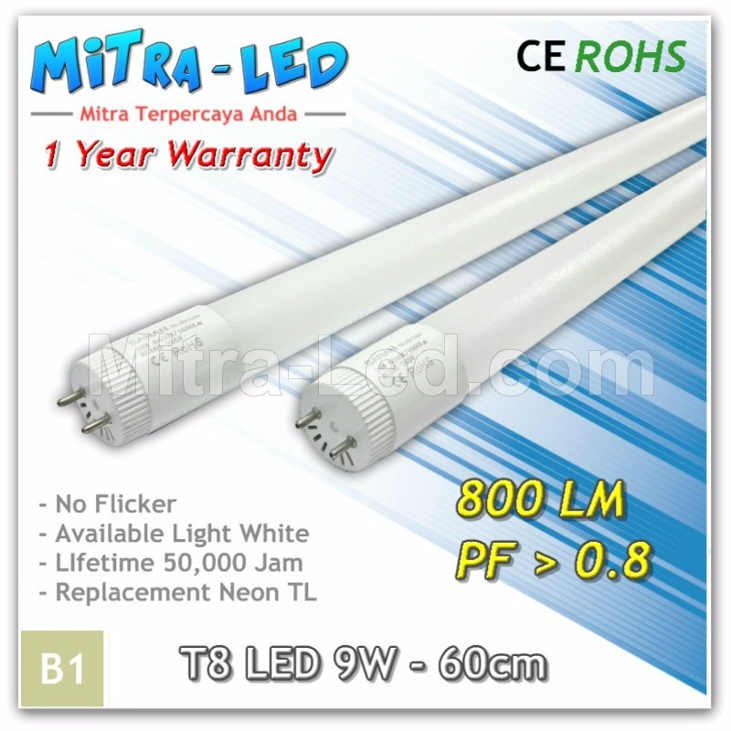 Jual LED NEON PENDEK T8 TUBE 9W 60CM | BRILUX GARANSI 12 BULAN - B01 ...