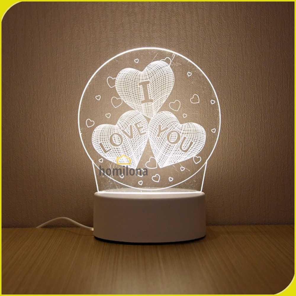 Jual Lampu 3D LED Transparan Design I LOVE YOU - SOLOLANDOR LD3200 ...