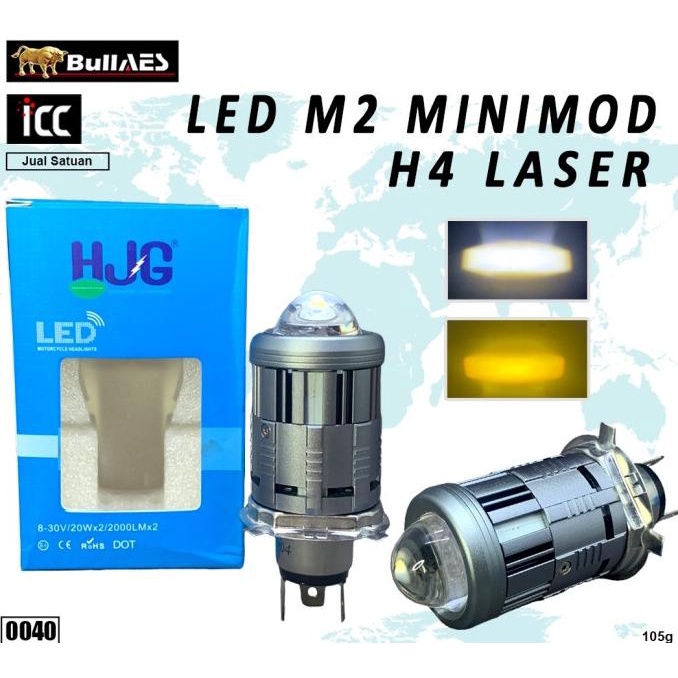 Jual Lampu Led H4 LASER Hi Loo Beam Dual Colour MINIMOD M2 Merk AES ...