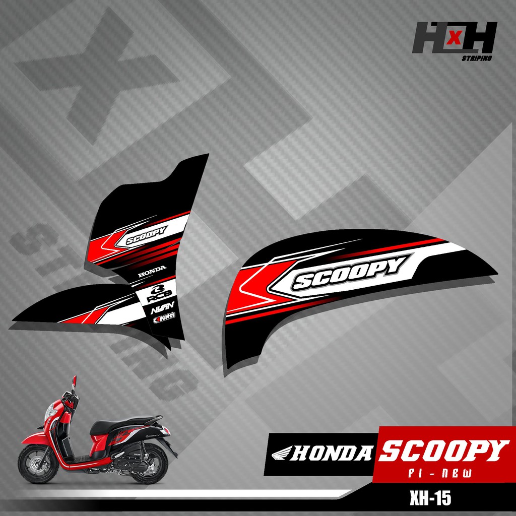 Jual Stiker Striping Scoopy New 15 Desain Racing Road Race Balap ...