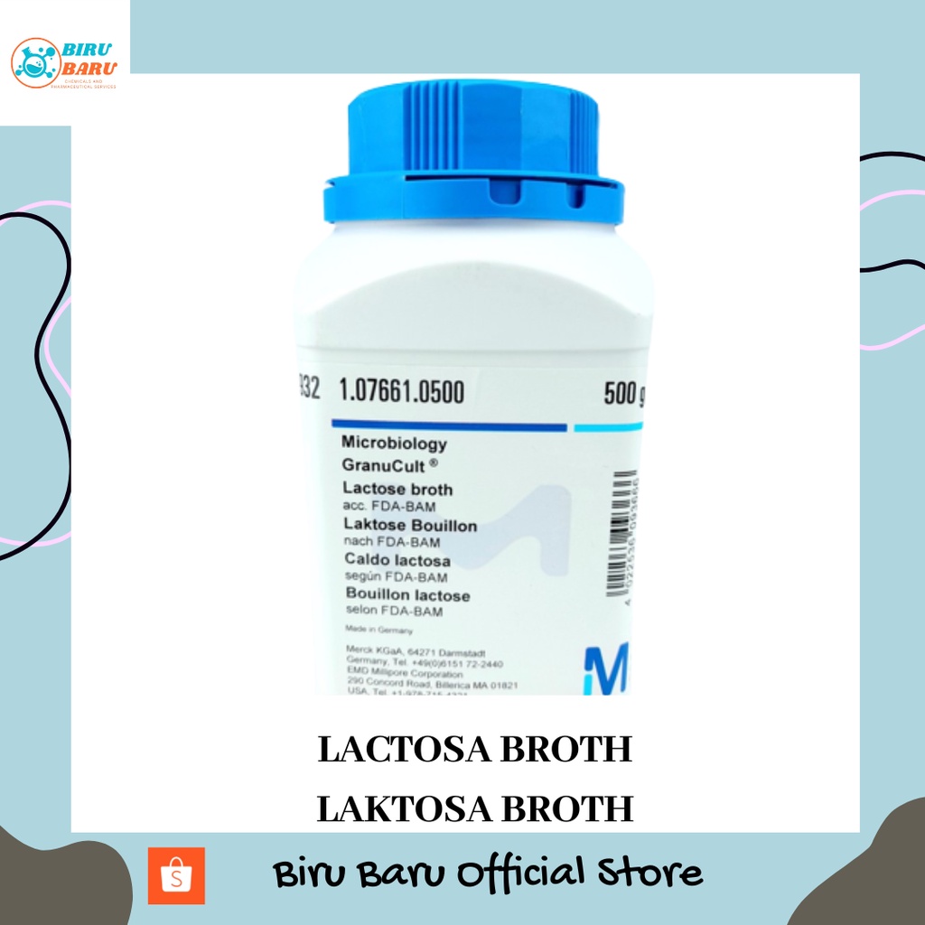 Jual LACTOSE BROTH / LAKTOSA BROTH 10 GRAM PRO ANALISA MERCK BEST | Shopee Indonesia