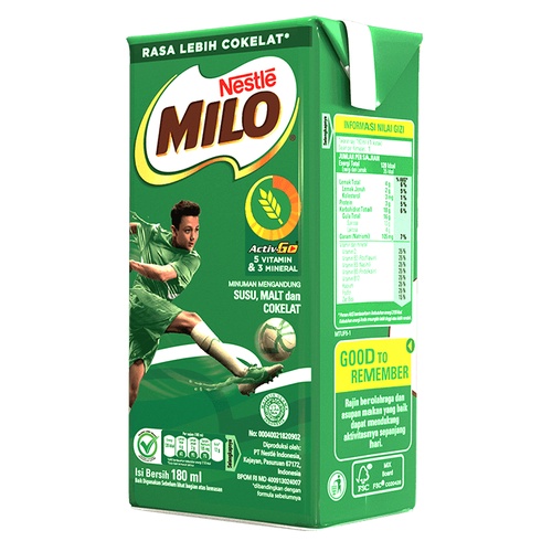 Jual MILO ACTIV-GO UHT Susu Coklat 110/180ml | Shopee Indonesia