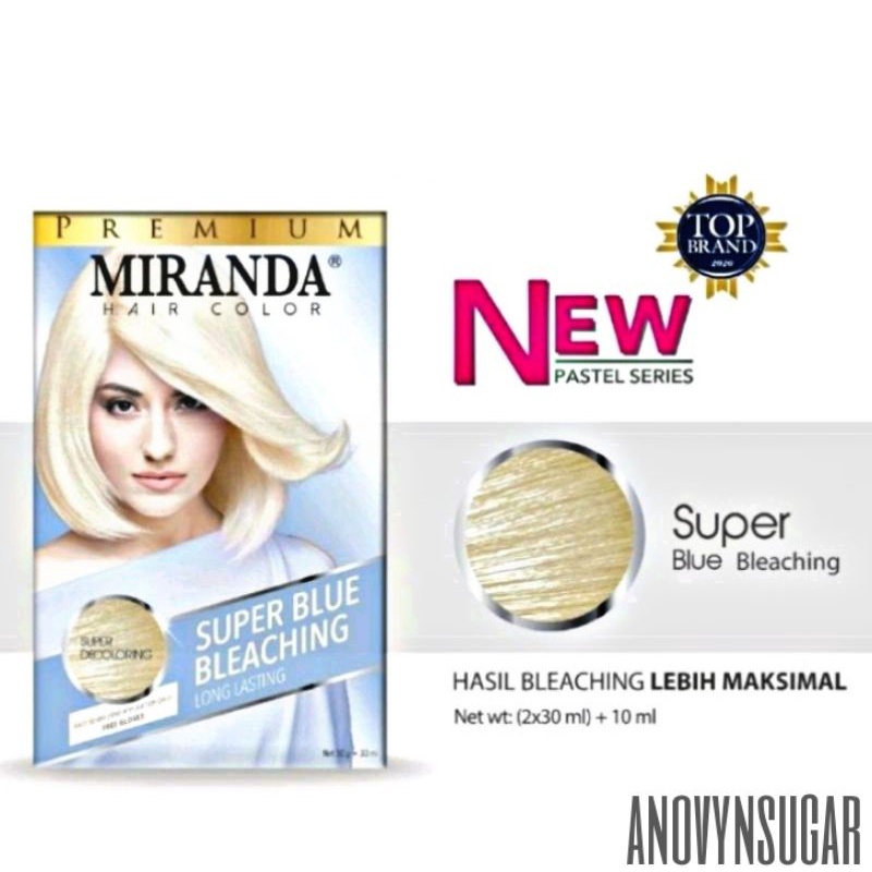Jual MIRANDA (NEW) SUPER BLUE BLEACHING 30 G + 30 ML (CAT RAMBUT ...
