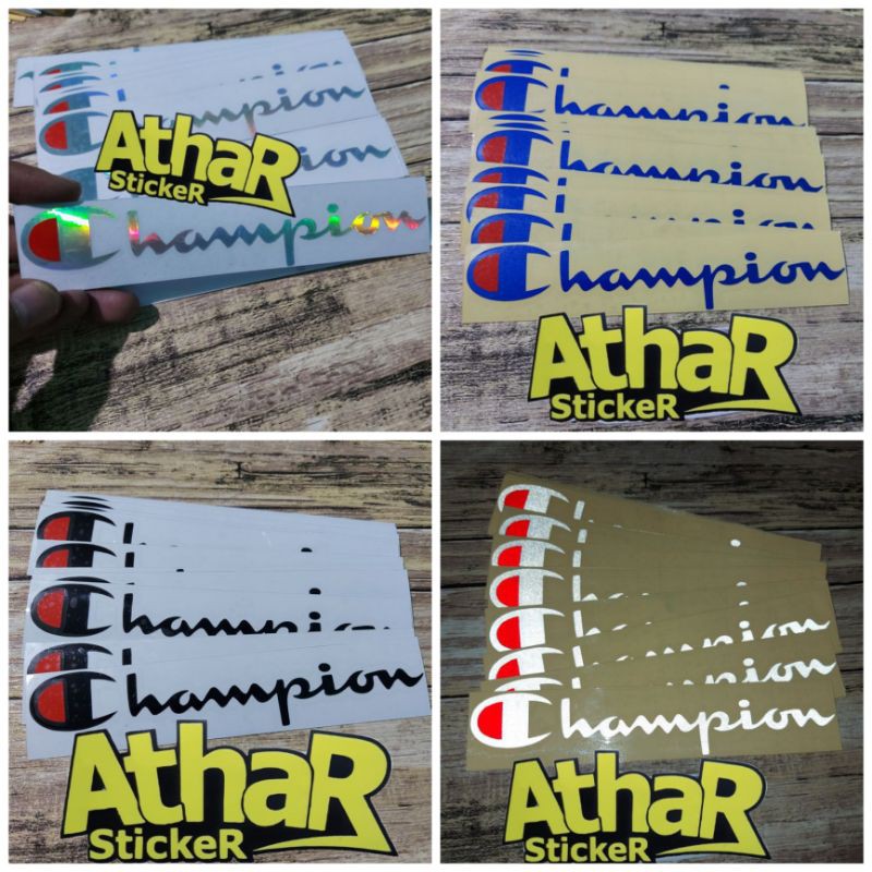 Jual STICKER CHAMPION CUTTING STICKER CUTTING MOTOR CUTTING STICKER ...
