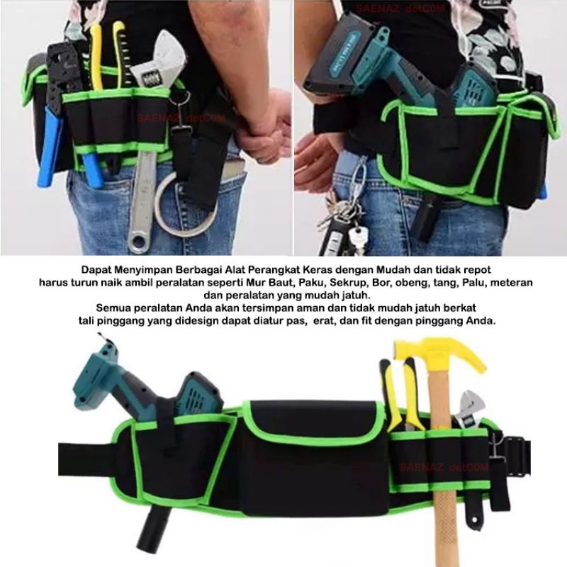 Jual Tas Alat Perkakas Pertukangan Pinggang Sabuk Alat Tool Bag Fanny ...