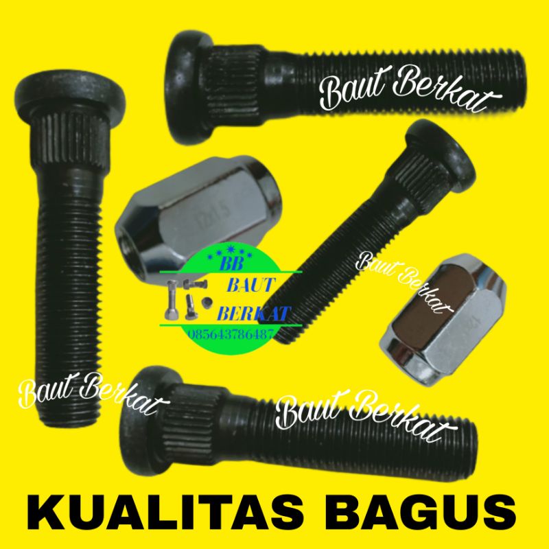 Jual baut roda panjang + mur racing hilux baut roda panjang hilux mur ...