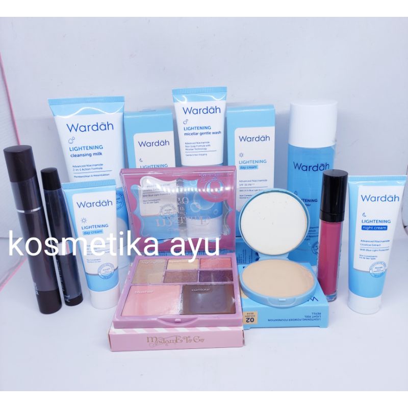 Jual Paket Wardah Lightening Varian Mix Makeup / Paket Makeup Untuk ...