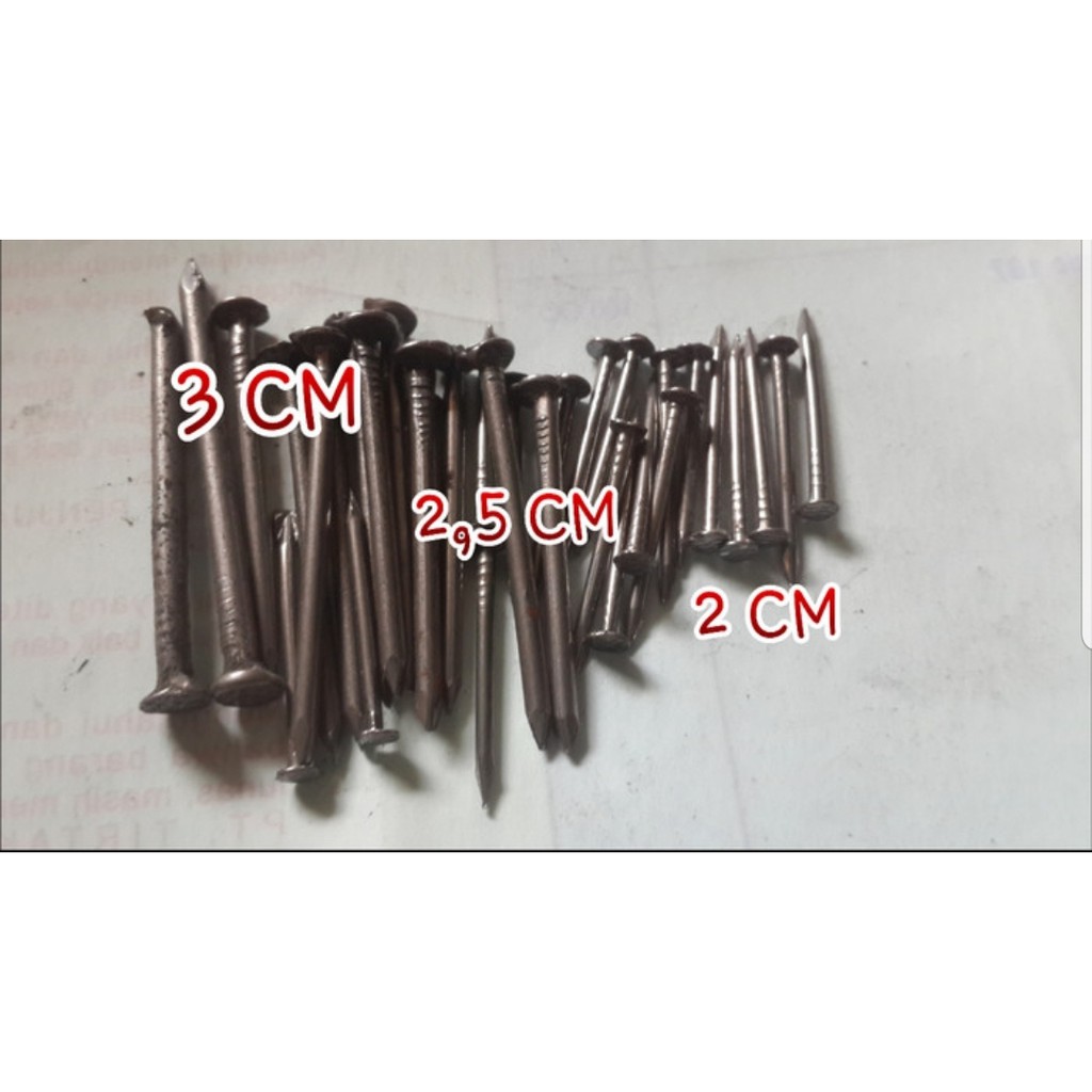 Jual Paku Kayu 2cm/ 2.5cm 2,5/ 3cm 250 gram/ Paku Triplek Paku Lis 2 cm/ 2,5 cm/ 3 cm 1/4 kg ...