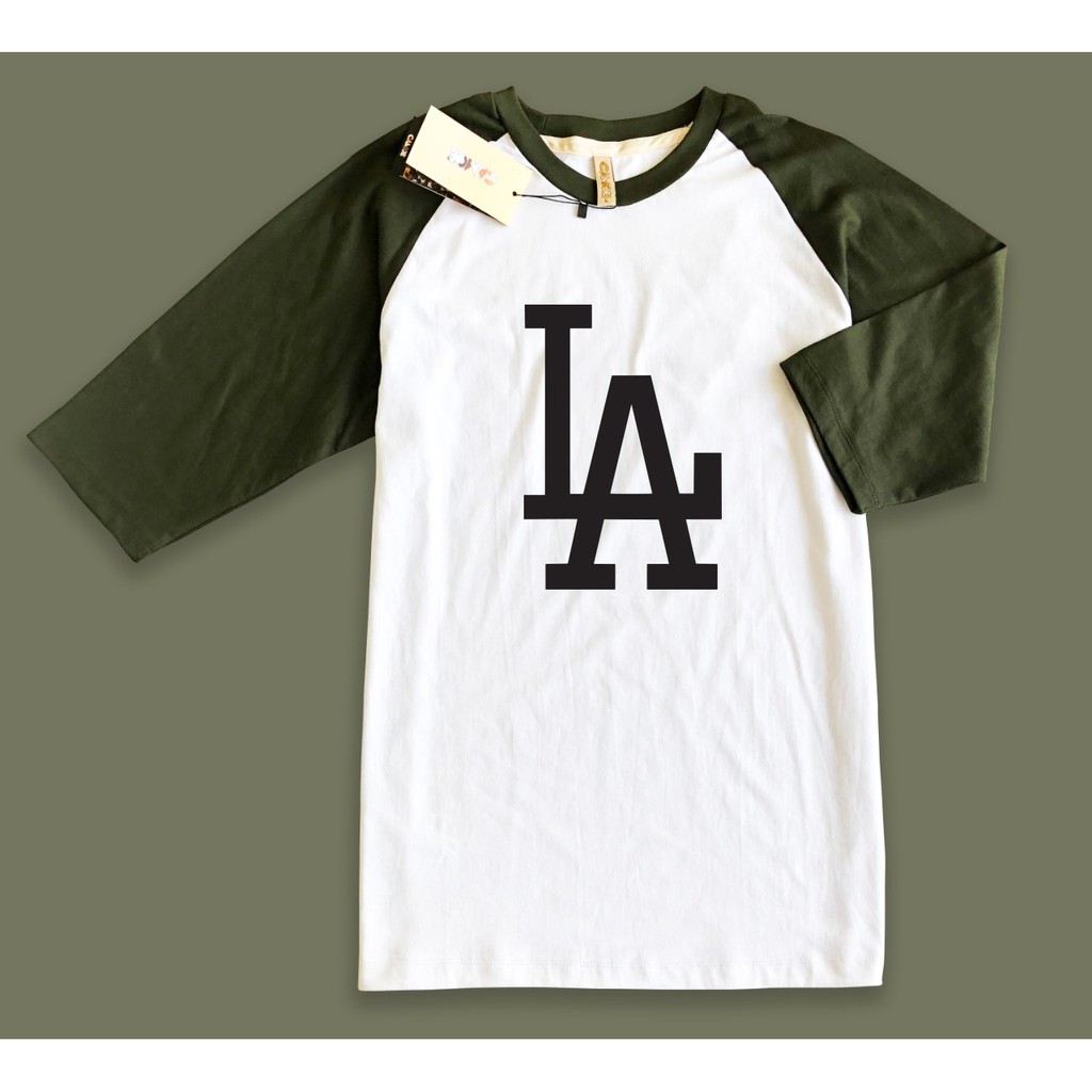 Jual Baju Kaos raglan desain Los Angeles LA | Shopee Indonesia