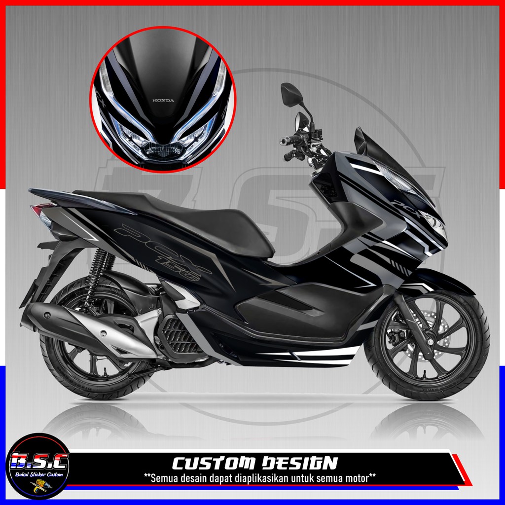 Jual Decal Sticker FULL BODY PCX Motif Racing BLACK | Shopee Indonesia