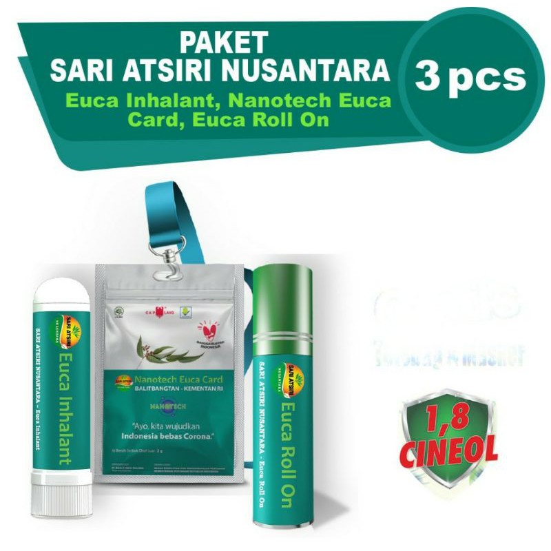 Jual Caplang paket Euca nanotech card, roll on, euca inhalant, paket ...