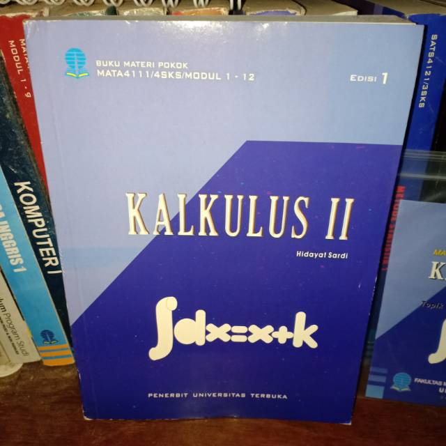 Jual Buku materi pokok KALKULUS II/2 + CD MATA4111 UNIVERSITAS TERBUKA ...