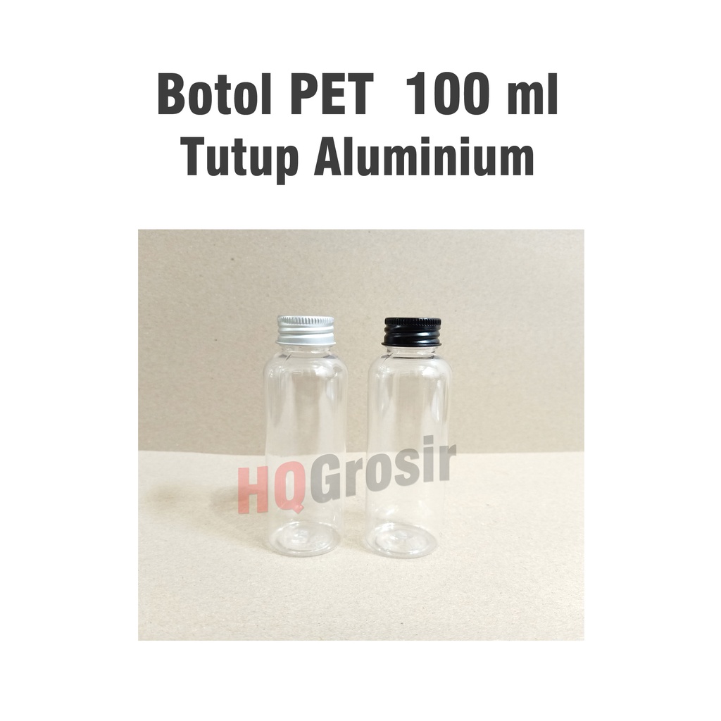 Jual Botol Plastik 100ml Tutup Aluminium Ulir - isi 10 pcs | Shopee ...