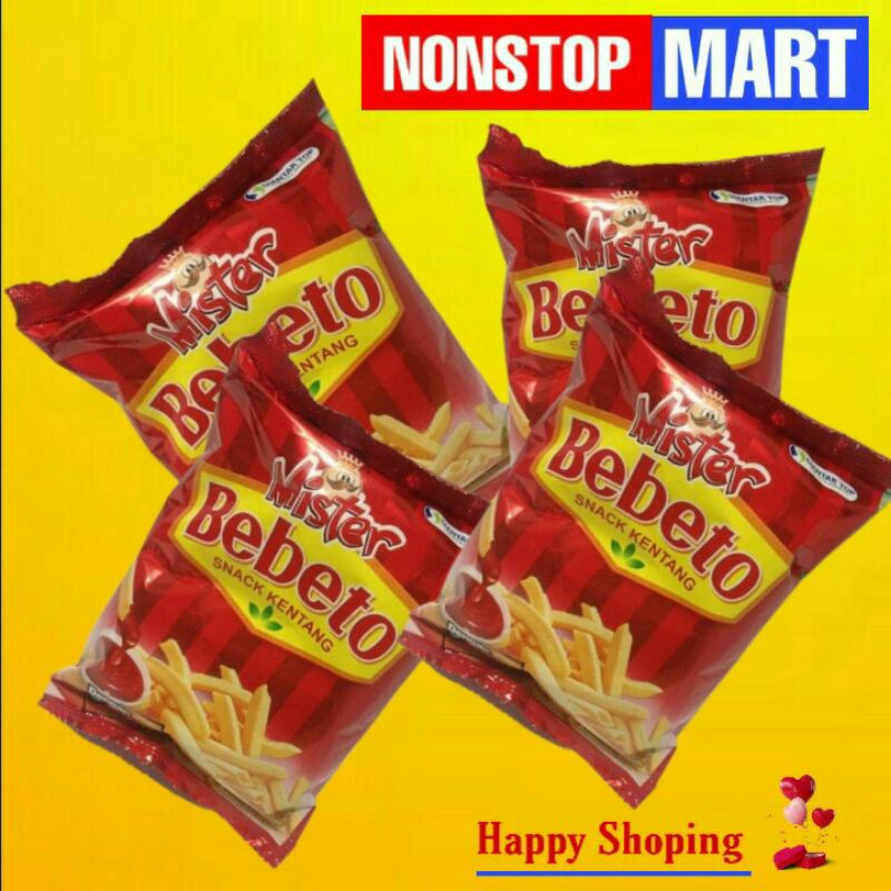 Jual MISTER BEBETO 2000 Snack kentang renceng isi 10 pcs | Shopee Indonesia