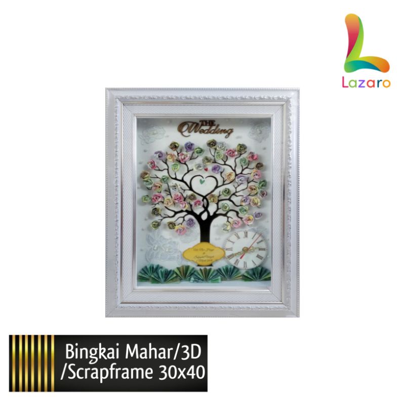 Jual Bingkai Seserahan Bingkai Mahar Bingkai Box Bingkai 3D 30x40 cm ...