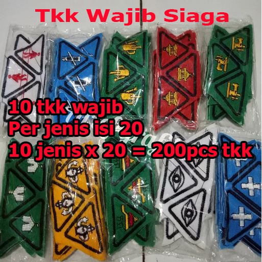 Jual Tkk Wajib Pramuka 1set Tanda Kecakapan Khusus Wajib Pramuka Siaga ...