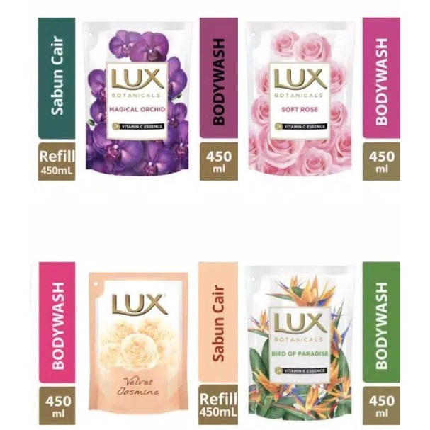 Jual LUX Botanicals Bodywash Refill 400 ML - Sabun Cair Mandi Isi Ulang Pouch | Shopee Indonesia