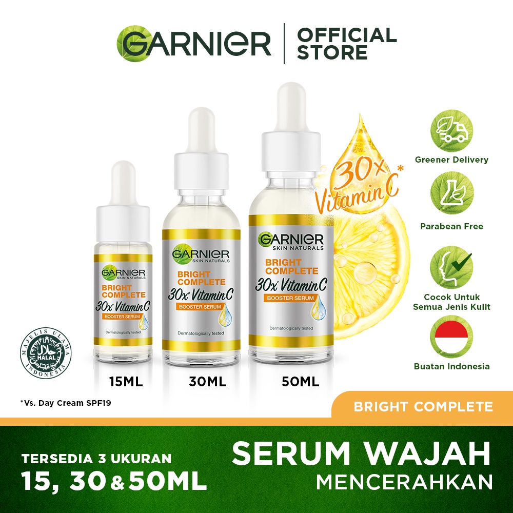 Jual GARNIER Bright Complete Vitamin C 30x Booster Serum | Shopee Indonesia