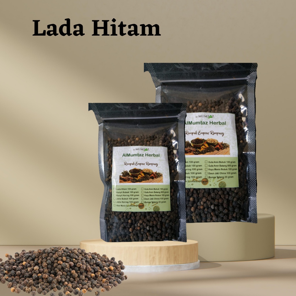 Jual Lada Hitam rempah original, Harga murah, biji lada hitam 100 gr ...