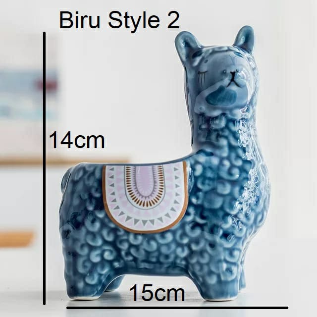 Jual Pot Keramik Hewan Alpaca / Pot Bunga Kecil Keramik Untuk Dekorasi ...