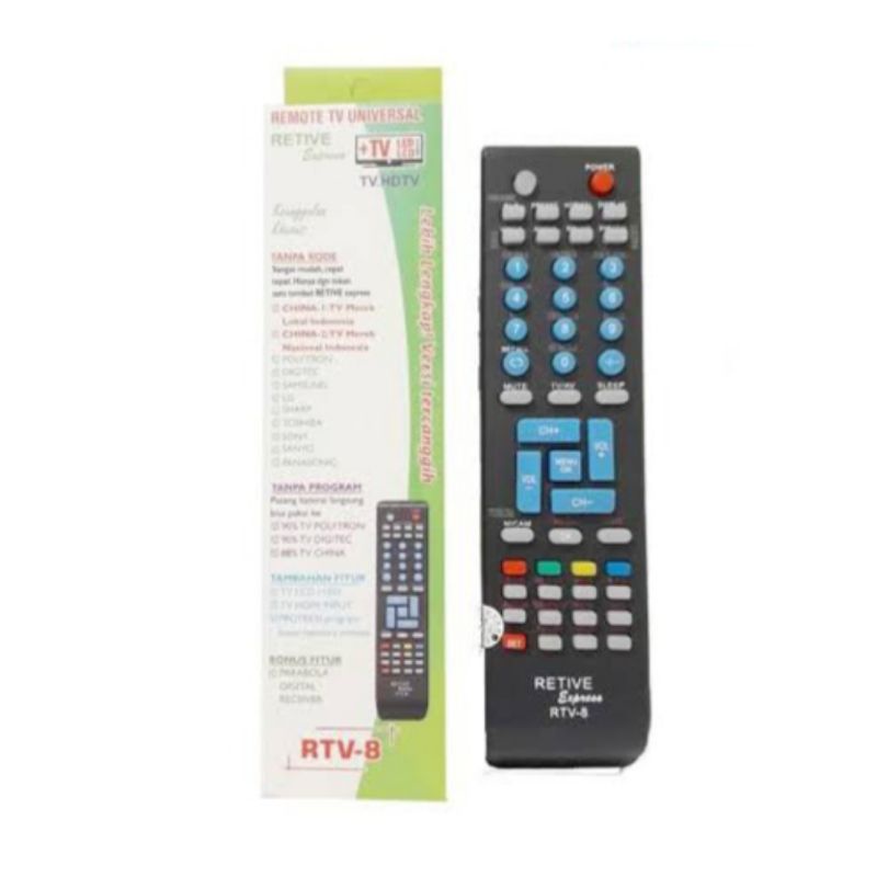 Jual REMOTE TV UNIVERSAL RETIVE RTV 8 / RTV 9/ RTV 10 | Shopee Indonesia Jual REMOTE TV UNIVERSAL RETIVE RTV 8 / RTV 9/ RTV 10 | Shopee Indonesia