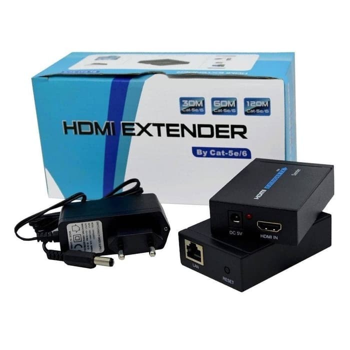 Jual Hdmi Extender 60 Meter (By Cabel Lan RJ45 Cat 5E/6E)/Hdmi Extender ...