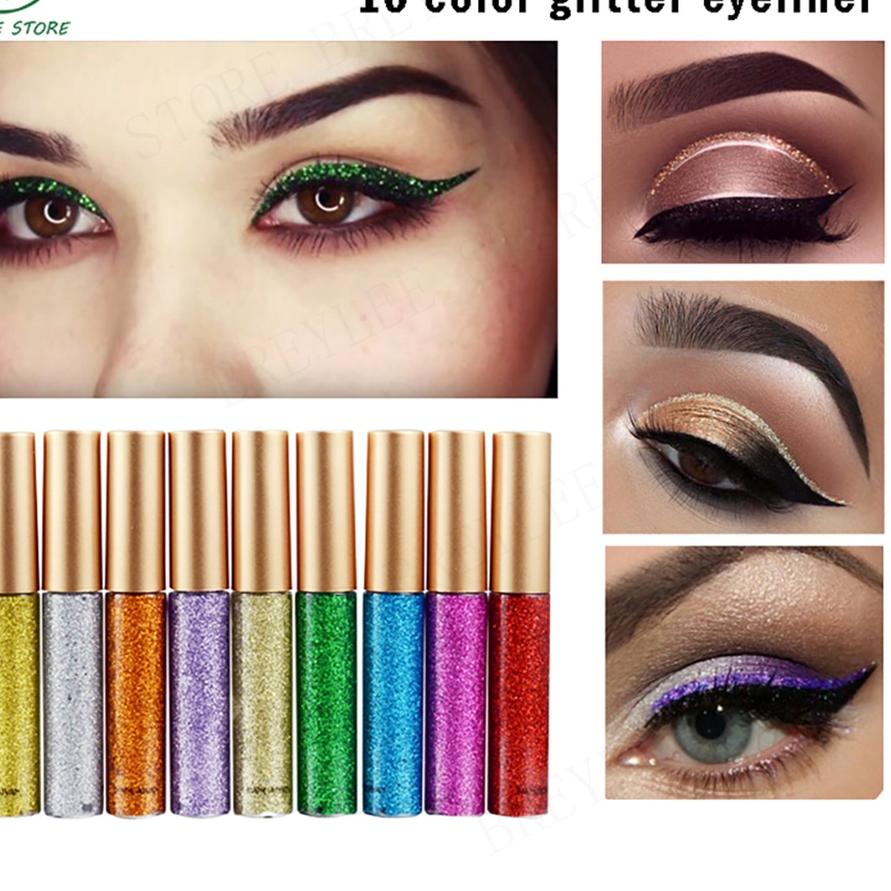 Jual >D2289) ⭐⭐⭐⭐⭐ 【NEW】HANDAIYAN 10 Colors Liquid Glitter Eyeliner ...
