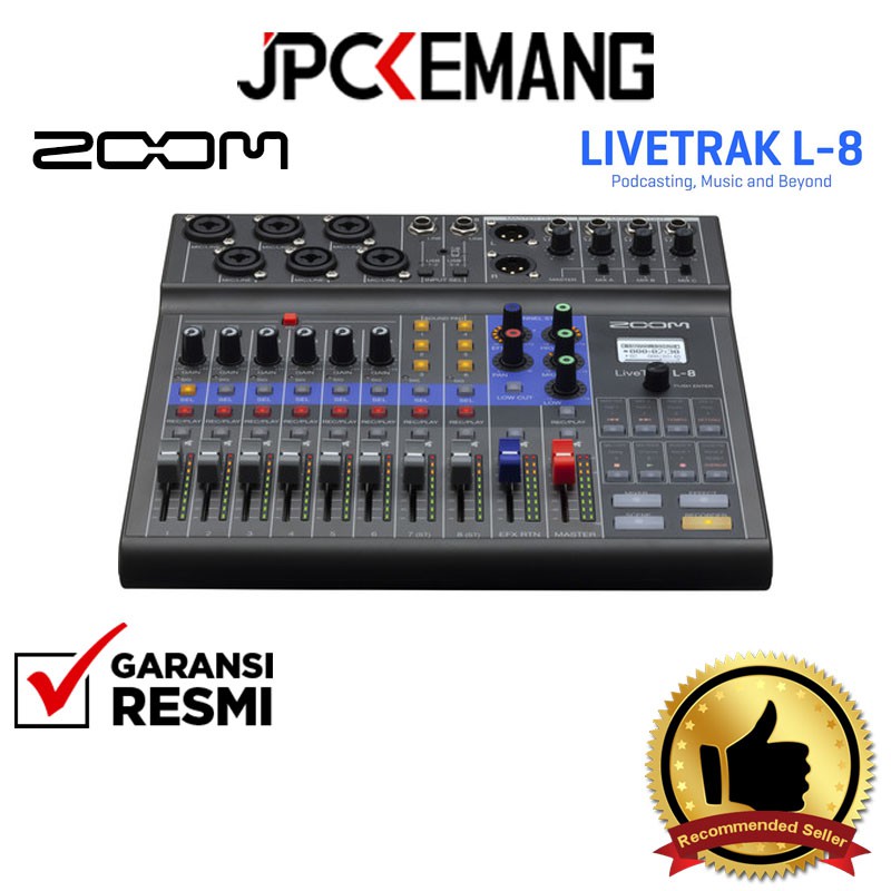 Jual Zoom LiveTrak L-8 LiveTrak L8 Portable 8 Channel Digital Mixer and ...