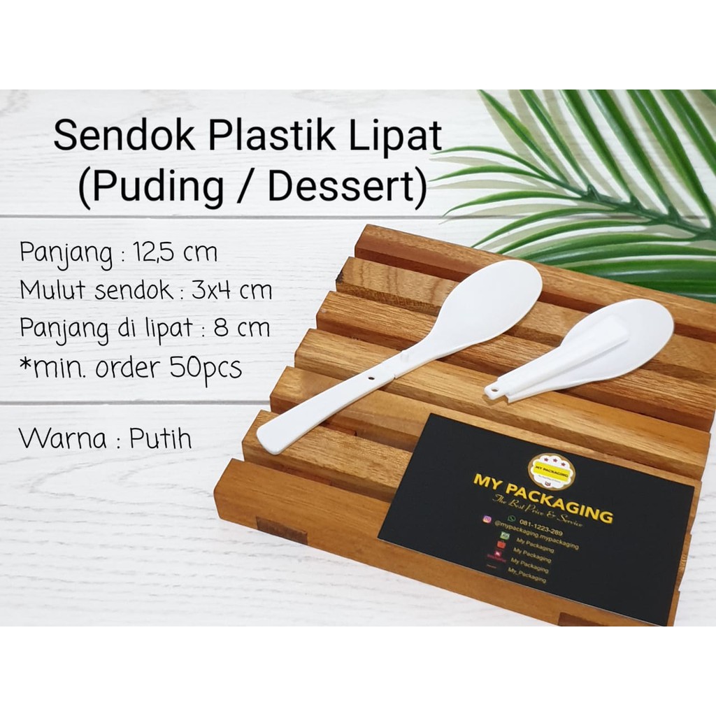 Jual Sendok Plastik Lipat / Sendok Dessert / Sendok Puding (SATUAN ...