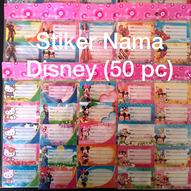 Jual Sticker nama karakter, sticker label nama karakter | Shopee Indonesia