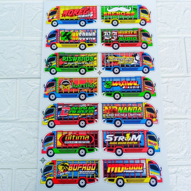 Jual STIKER TRUCK OLENG PER LEMBAR ISI 12-14PCS | Shopee Indonesia