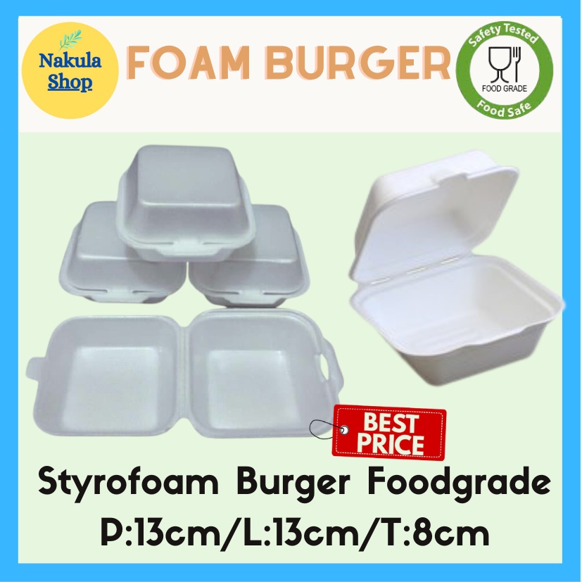 Jual Sterofoam Makanan / Foam Burger Foodgrade Murah dan Kuat isi 200 ...
