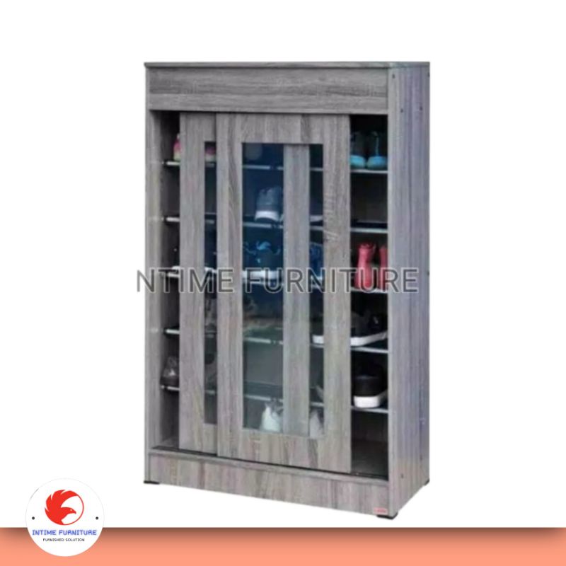 Jual RAK SEPATU KAYU KACA PINTU SLIDING - 24 PASANG | Shopee Indonesia