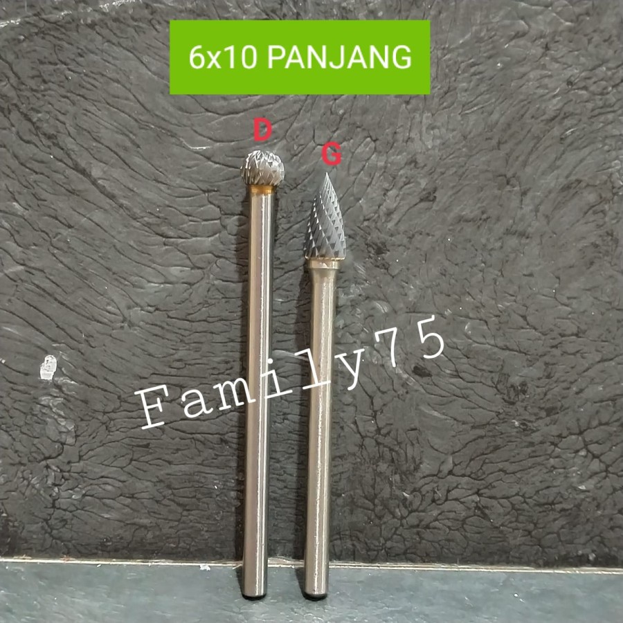 Jual Mata cuner 6mm x 10mm Long panjang Mata tuner Mata bor cun rotary ...