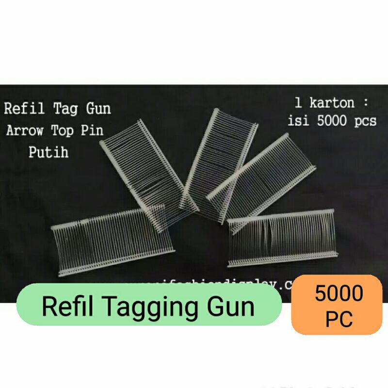 Jual Refill Isi Ulang Tag Gun Tembakan Label Arrow Top Pin Putih ...