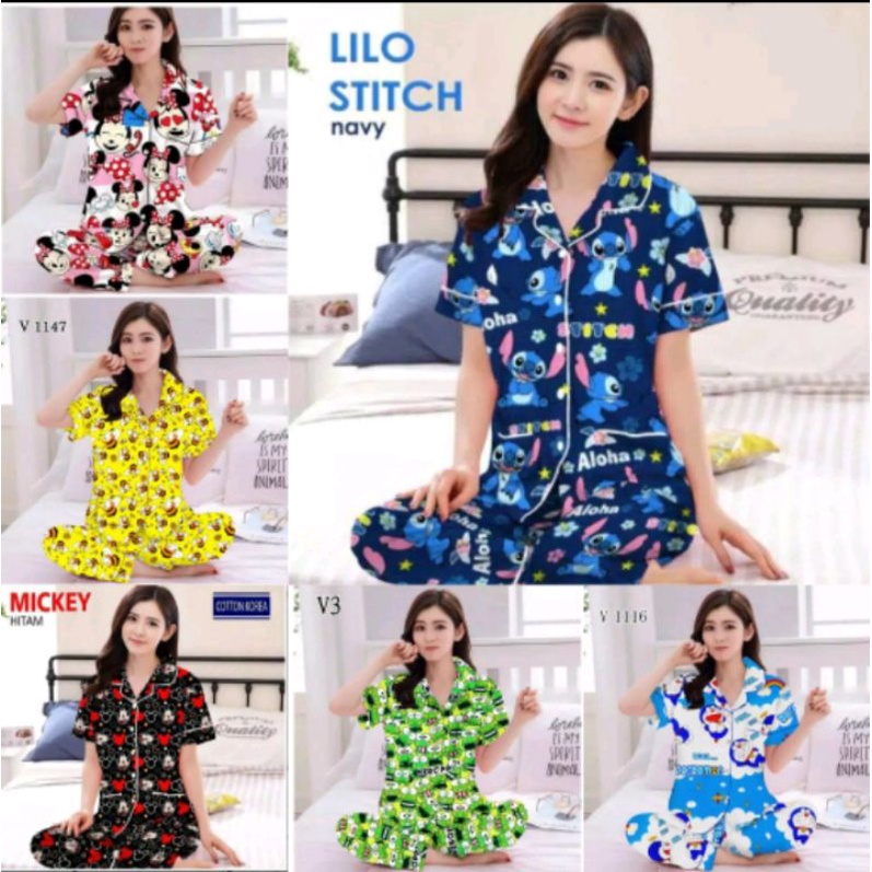 Jual PIAMA DEWASA BISA PILIH MOTIF KARAKTER | Shopee Indonesia