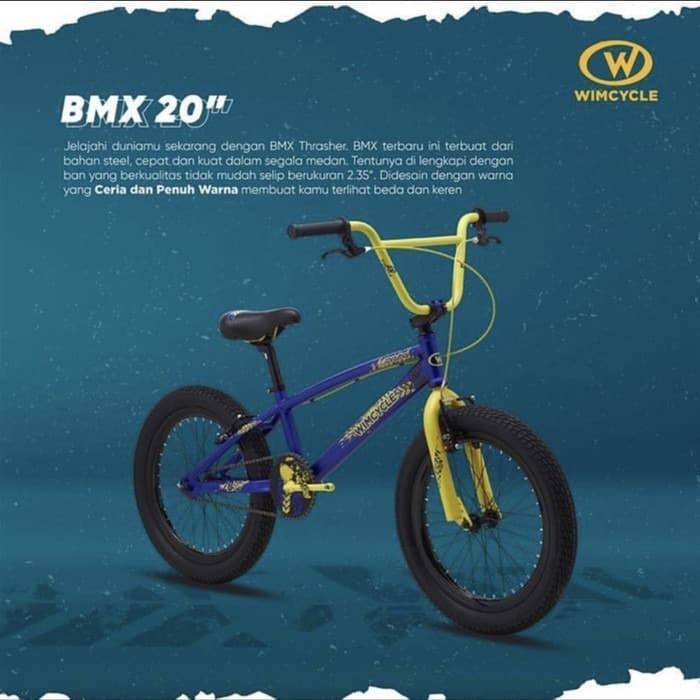 Jual SEPEDA BMX WIMCYCLE THRASHER FATBIKE 20" | Shopee Indonesia