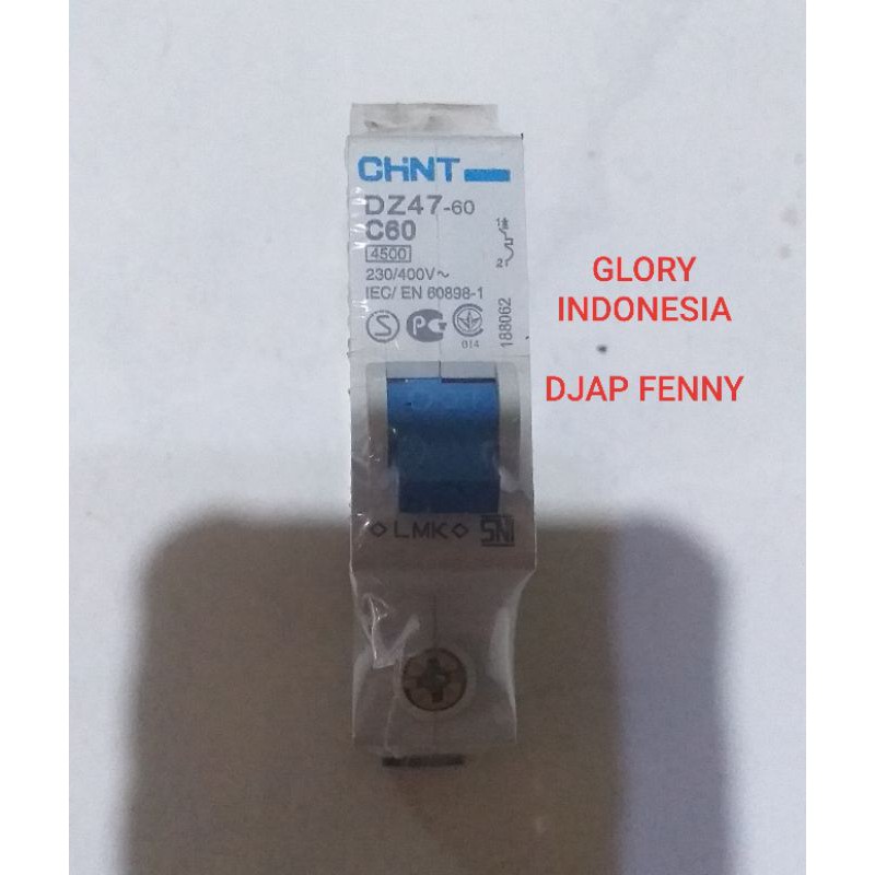 Jual MCB CHINT BIRU ( I PHASE TYPE DZ47- 60 ) 60 Ampere | Shopee Indonesia