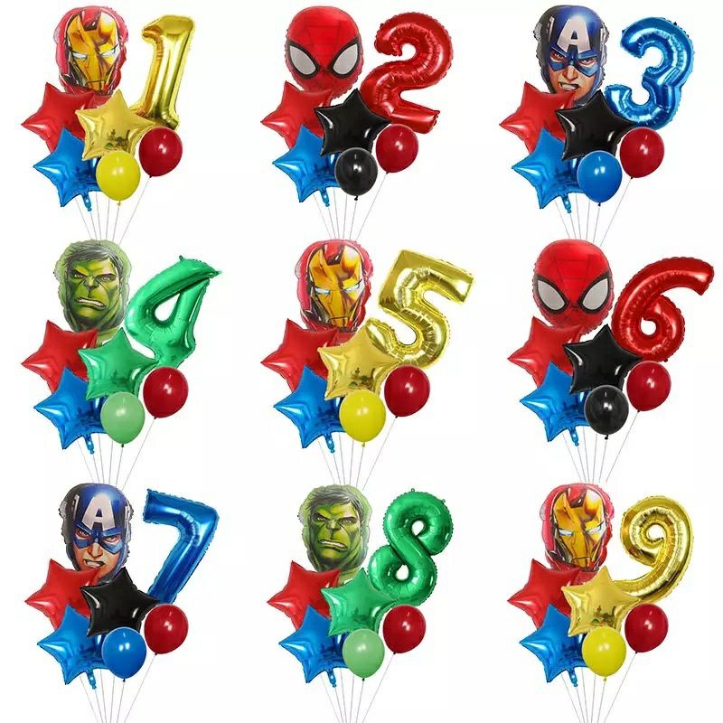 Jual Paket Balon Avengers Angka Jumbo Superhero | Shopee Indonesia