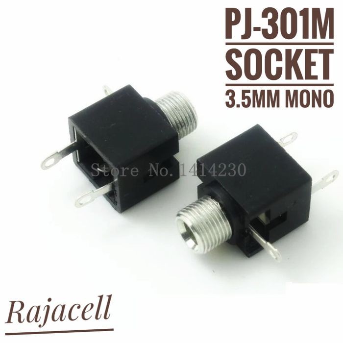 Jual PJ-301M 3.5mm Jack Audio Socket Connector Mono 3Pin Multifungsi ...