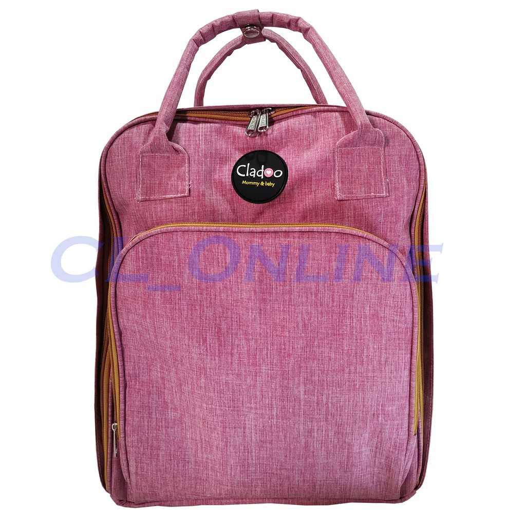 Jual Tas Ibu dan Bayi Model Ransel Kode CL025 Pink Colour (Cladoo ...