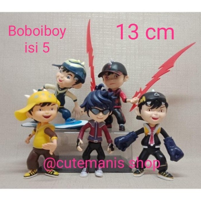 Jual Figure/Mainan/Topper Kue Boboiboy Set 5 - Varian A | Shopee Indonesia