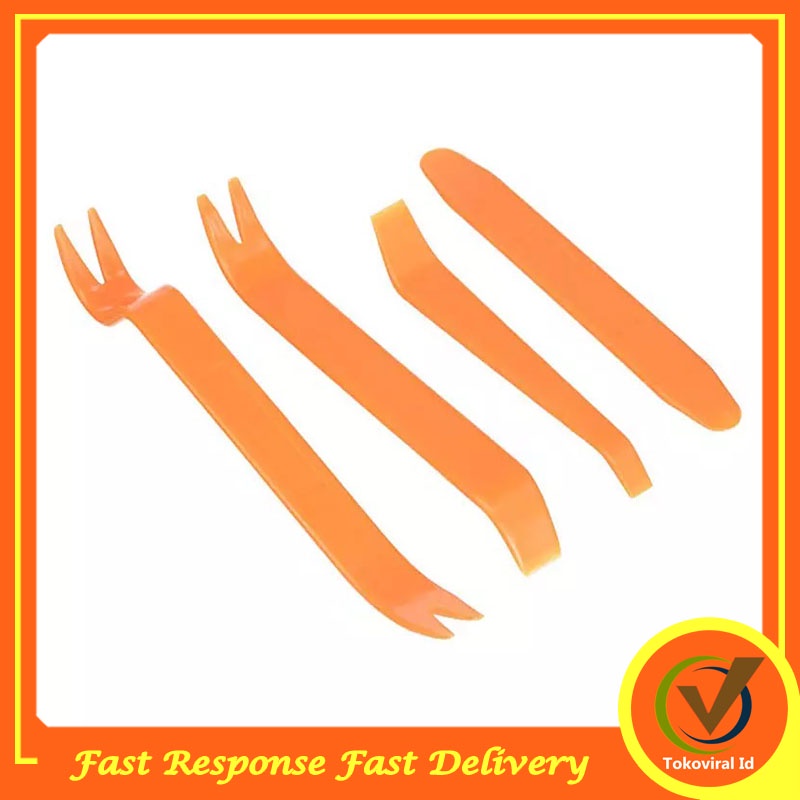 Jual Alat Pembuka Serbaguna / Pengungkit Panel Mobil Isi 4 / Alat ...