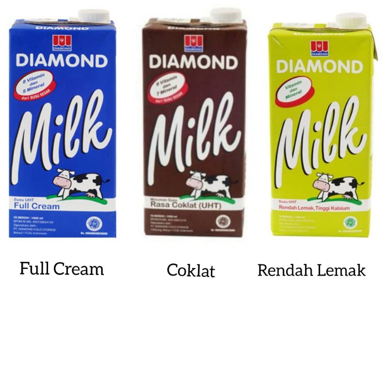Jual SUSU DIAMOND UHT 1LT | Shopee Indonesia