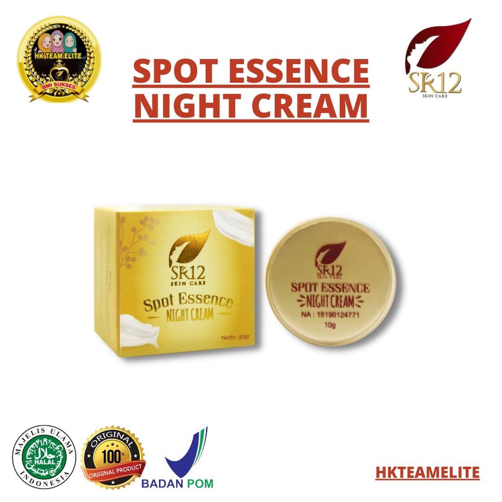 Jual SPOT ESSENCE CREAM SR12 / KRIM PENGHILANG FLEK HITAM / KRIM SIANG MALAM / PAKET FLEK HITAM ...