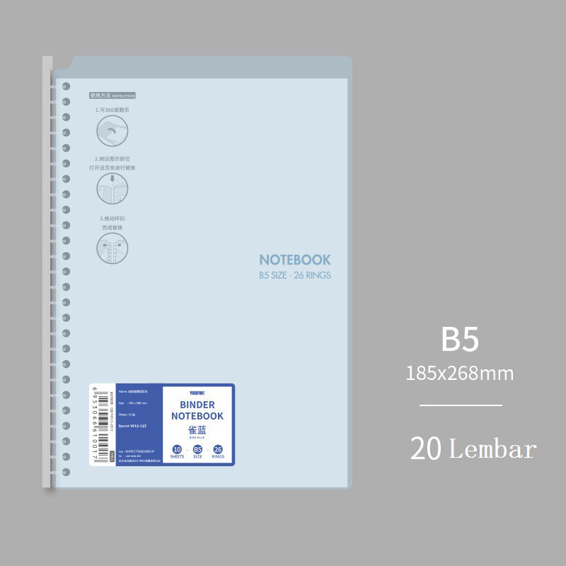 Jual [DZ] ST311 - Colorful Binder Transparan Notebook Lipat 360 Derajat ...