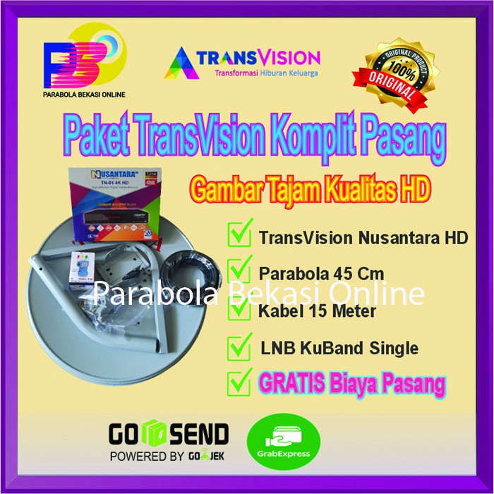 Jual Paket Parabola Transvision Nusantara HD Plus Pasang | Shopee Indonesia